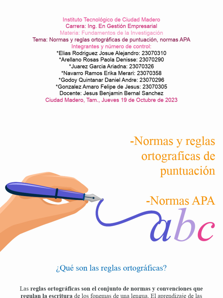 Reglas de Ortografía y Puntuación | PDF | Ortografía | Escritura