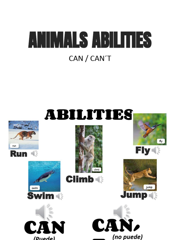 Animals Abilities 2nd Grade Audios | PDF