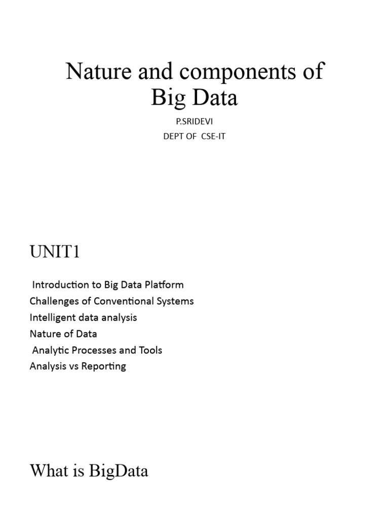 Big Data Components | PDF | Analytics | Big Data