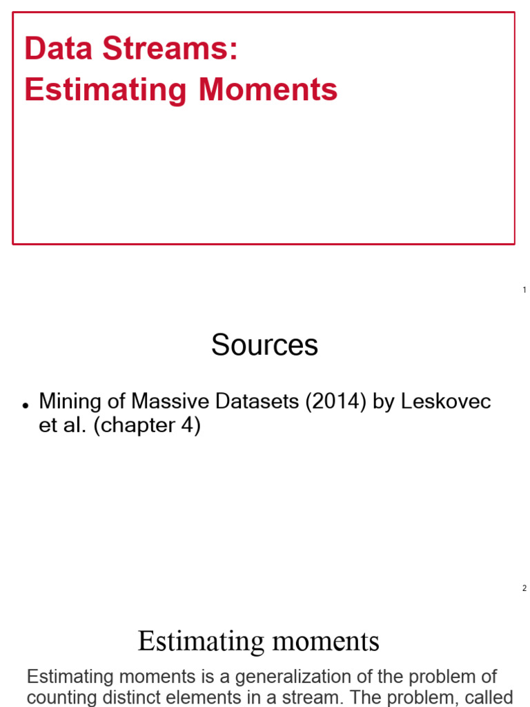 Estimating Moments Pdf Statistics Applied Mathematics