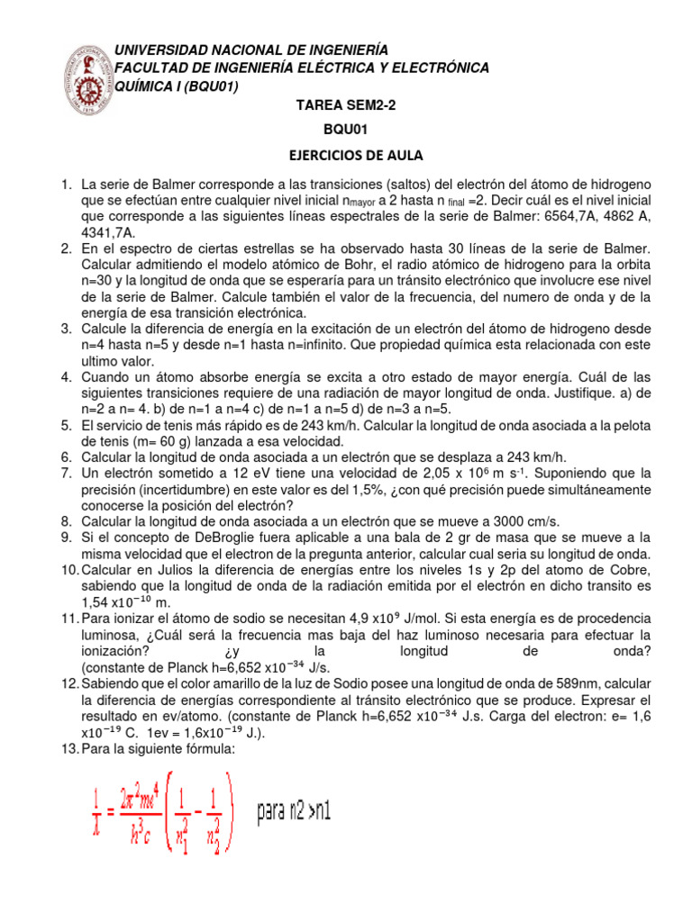 Tarea Sem02 2 15 09 21 | PDF | Electrón | Átomos
