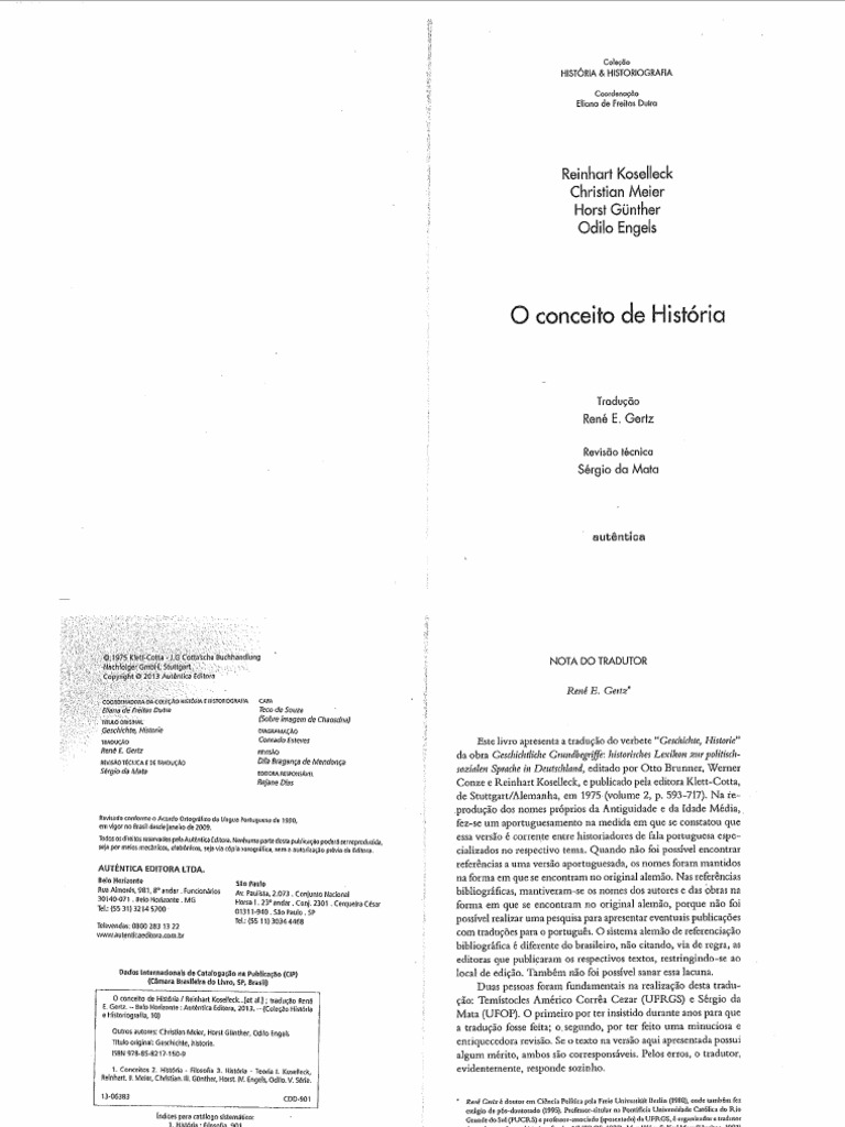 KOSELLECK Reinhart O Conceito de Histori | PDF | Sociologia ...