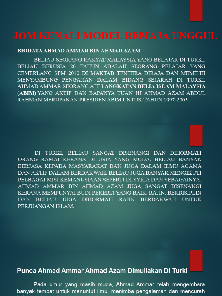 Jom Kenali Model Remaja Unggul | PDF