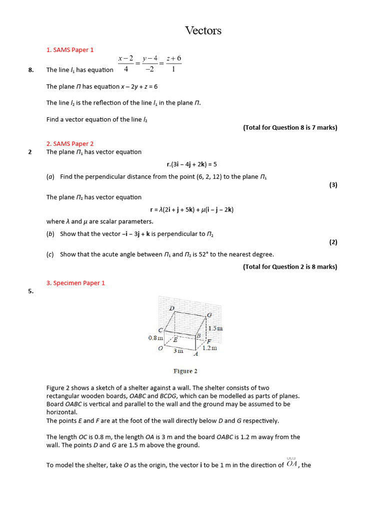 Vectors | PDF | Equations | Euclidean Vector