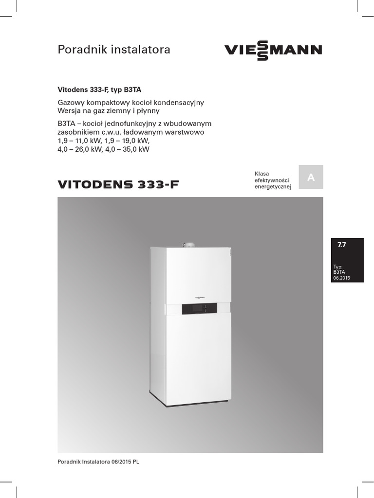 Poradnik Instalatora VITODENS 333-F | PDF