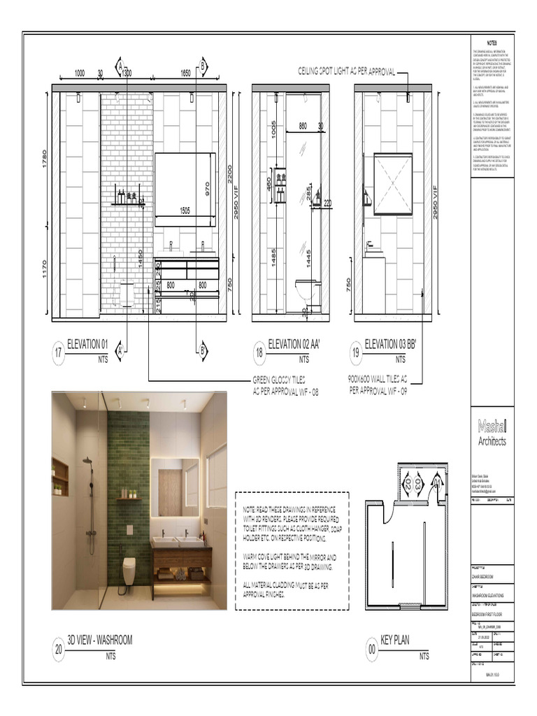 10 Washroom Elevation | PDF | Bathroom