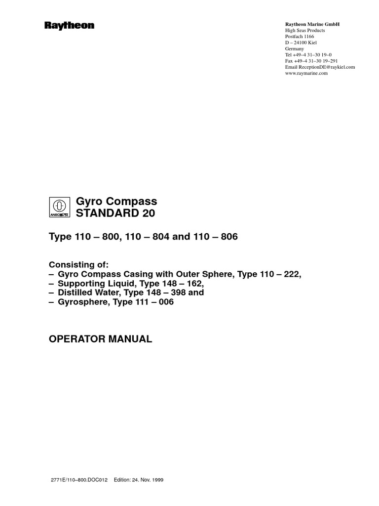 std20 Op Manual | PDF | Compass | Gyroscope