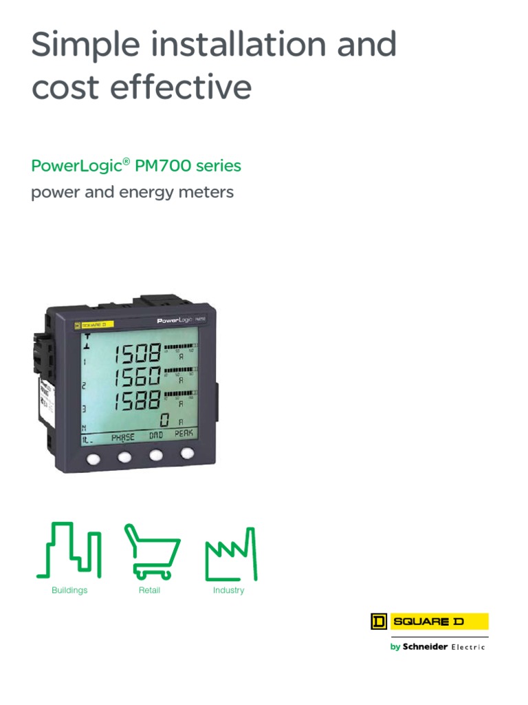 Simple Installation and Cost Effective: Powerlogic Pm700 Series | PDF ...