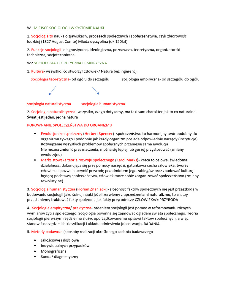 Egzamin Socjologia | PDF