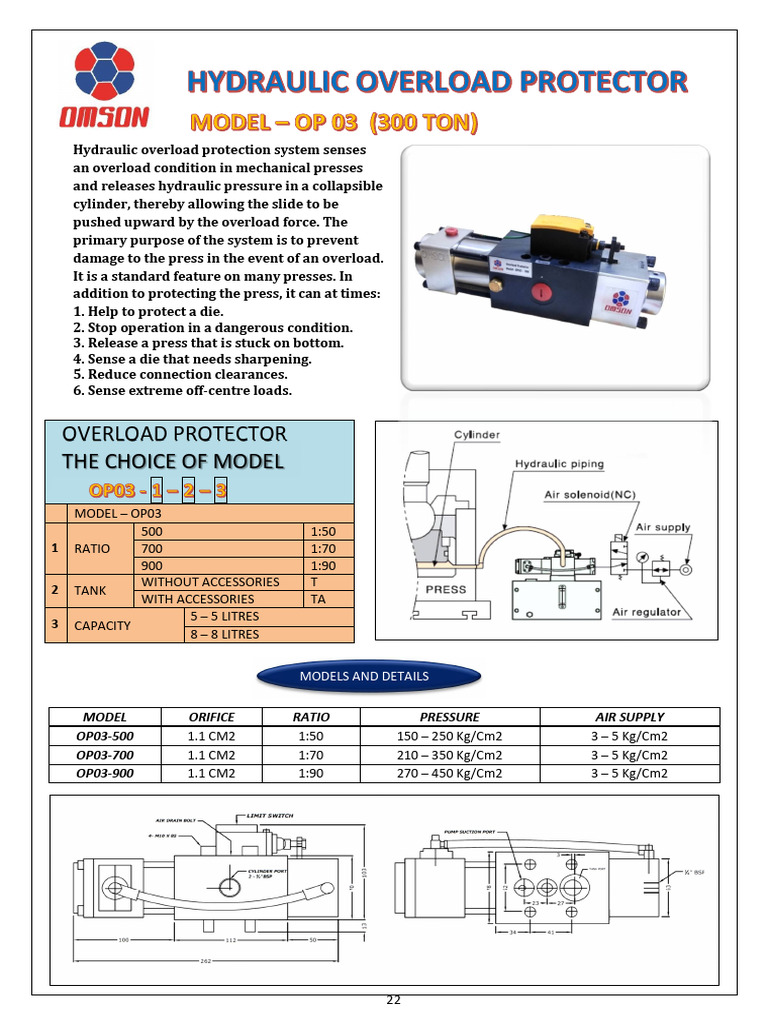 Hydraulic Overload Protector Pump | PDF | Gases | Equipment