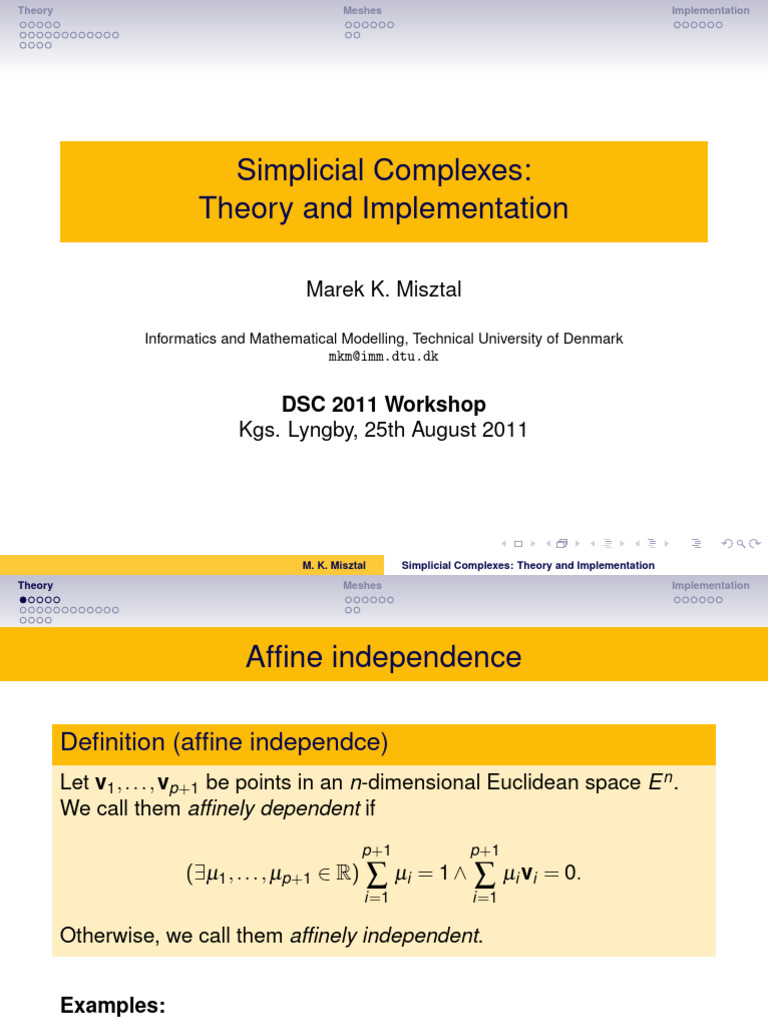 Simplicial Complexes | PDF | Geometry | Mathematical Concepts