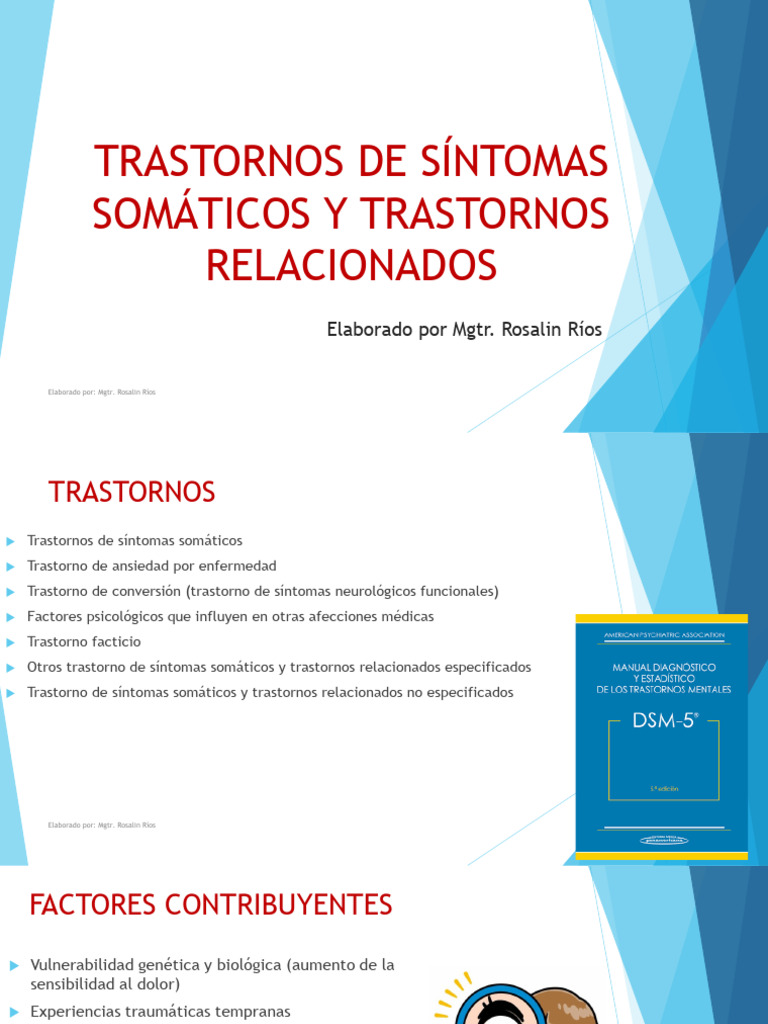 Trastornos de Sã Ntomas Somã Ticos y Trastornos Relacionados | PDF | Ansiedad | Trastorno mental