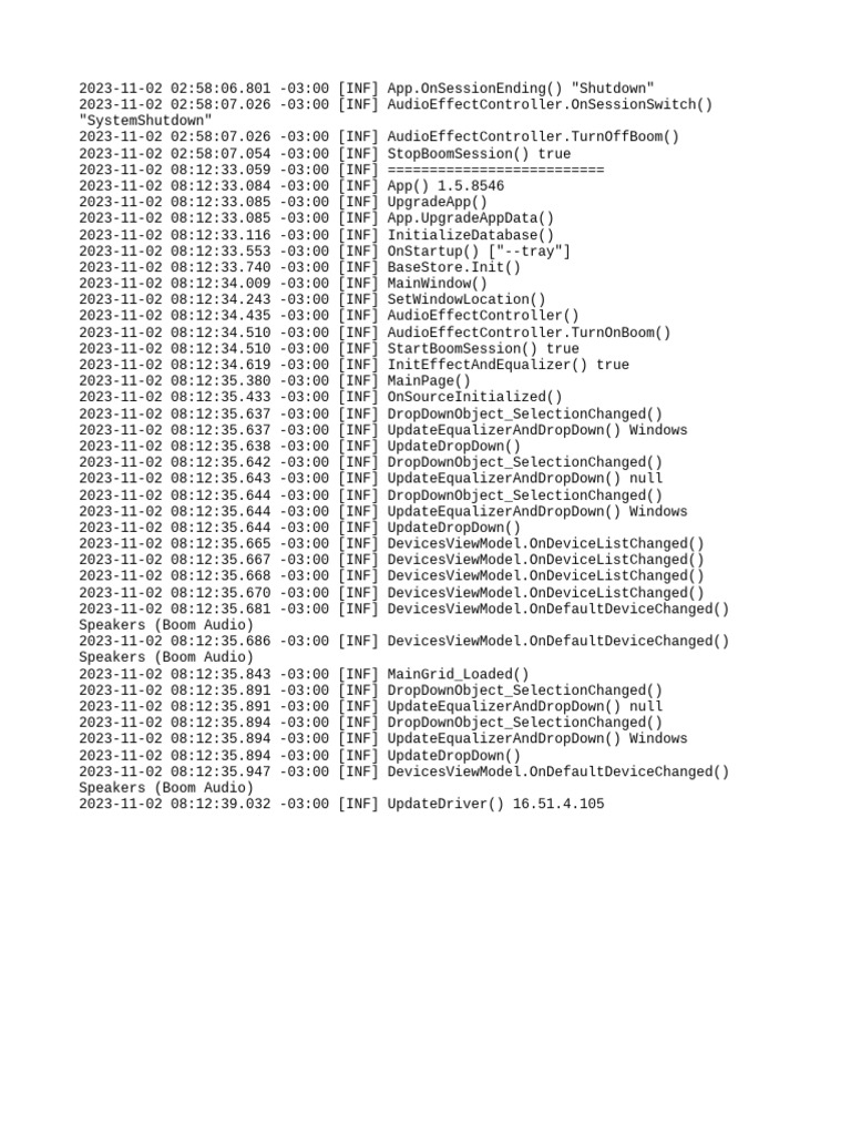 Logs 20231102 | PDF | Science & Mathematics | Computers