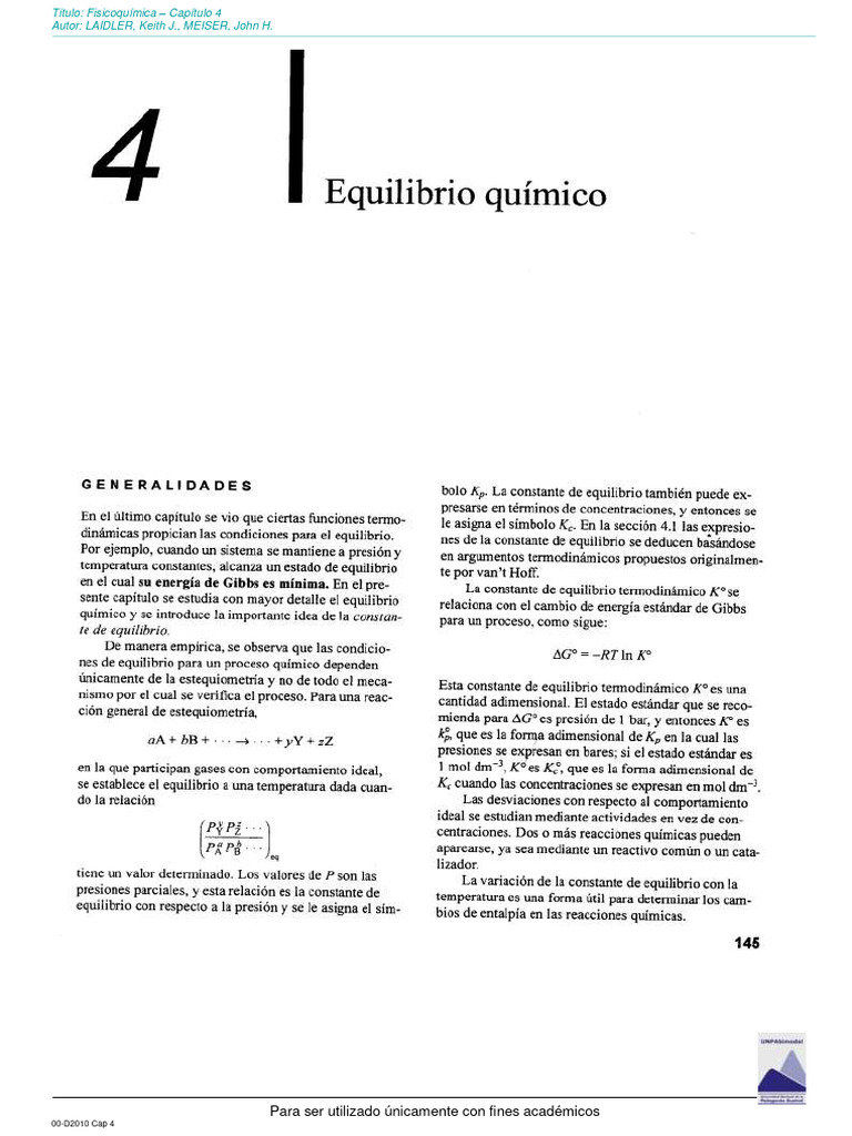 Capitulo 4 - Laidler FQ | PDF
