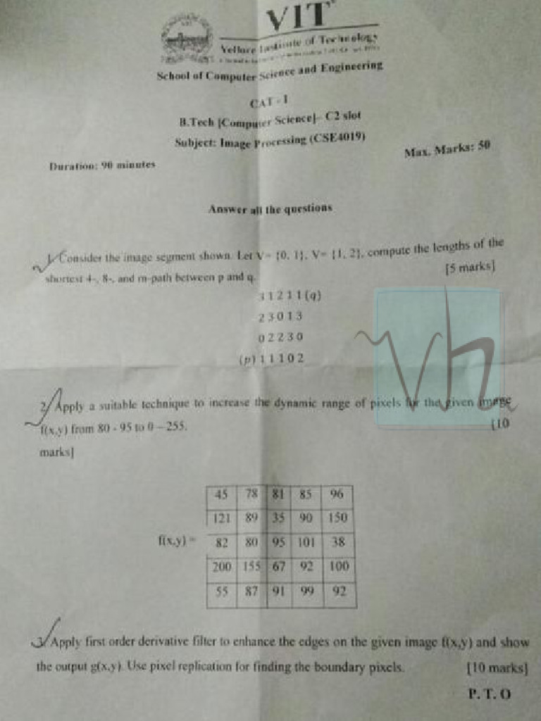 Image Processing Cse4019 C2 | PDF