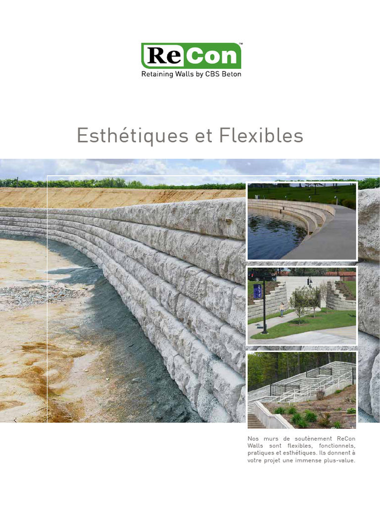 Murs de Soutènement ReCon Walls | PDF | Fondation (construction) | Mur