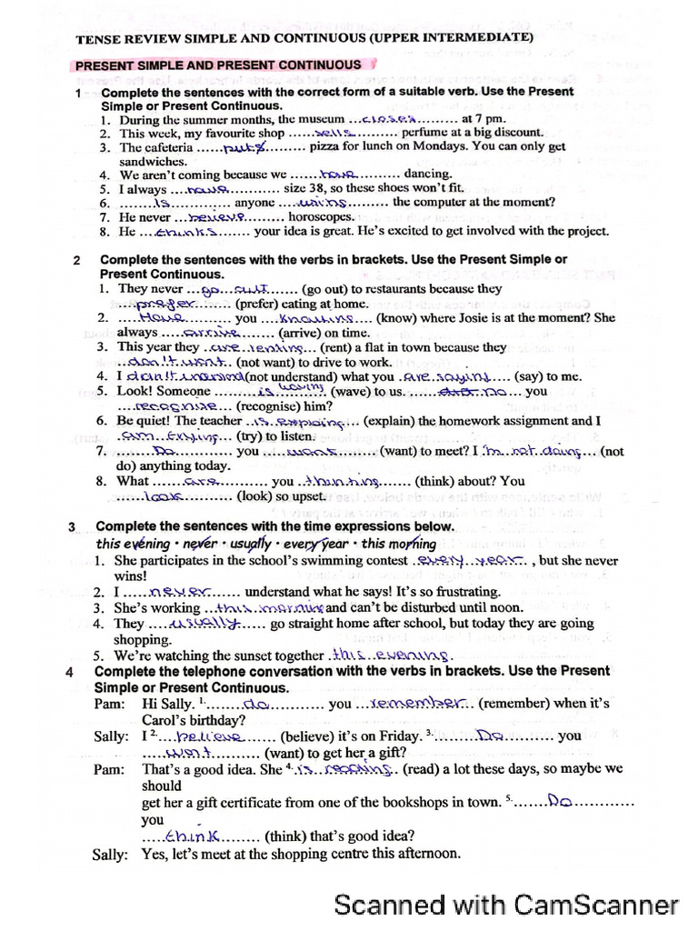 Review Tenses | PDF