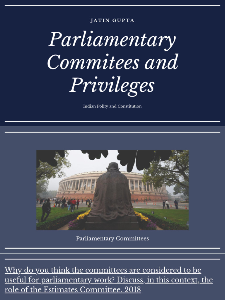 Parliamentary Committees Guide | PDF | Separation Of Powers | Public Sphere