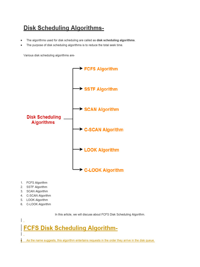 Disk Scheduling Algorithms | PDF | Scheduling (Computing) | Computer Programming