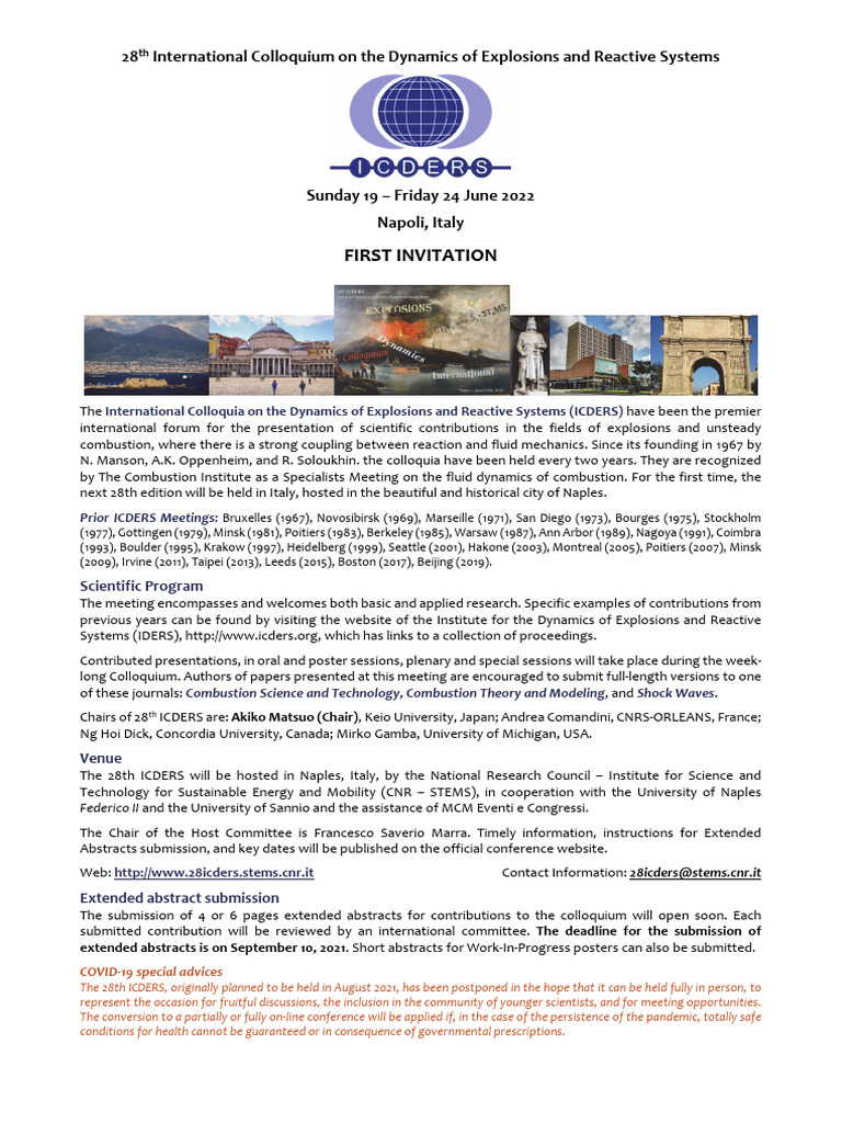 Explosion Dynamics Experts Meet | PDF | Science