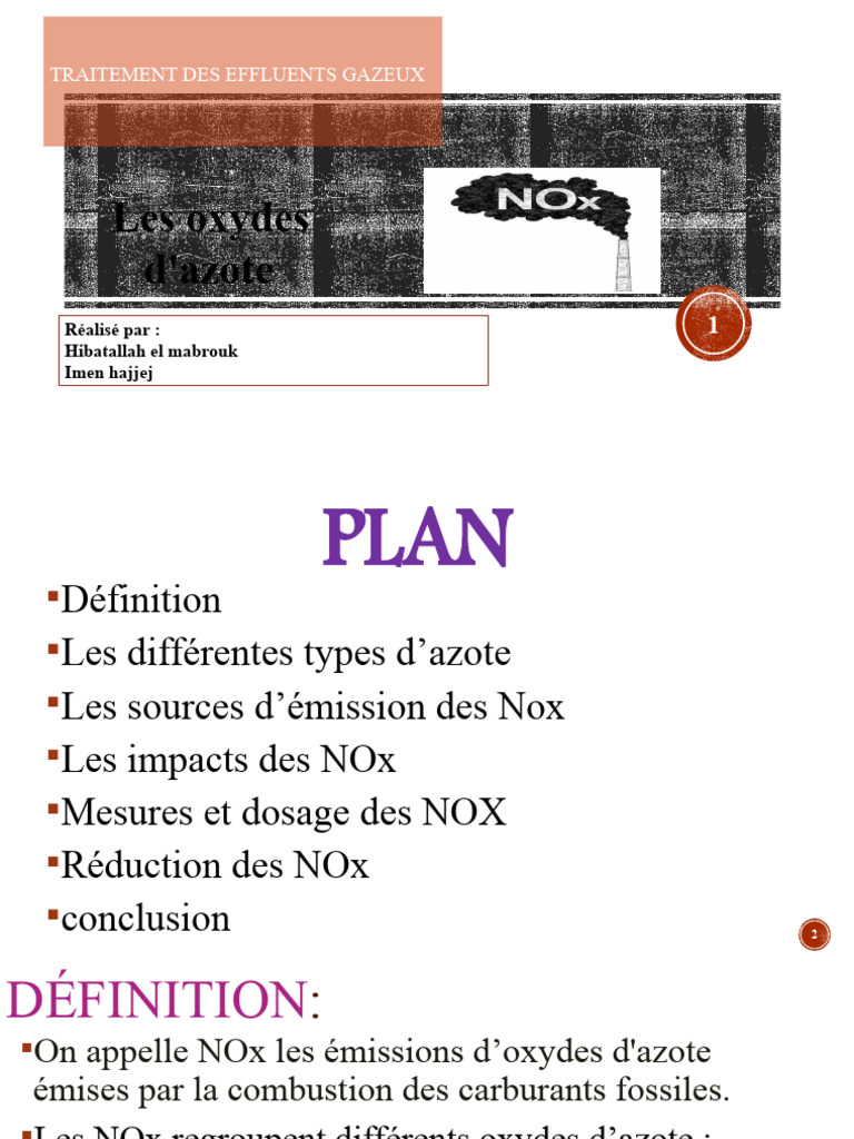 Définition et impacts des NOx | PDF | Gaz | Matériaux