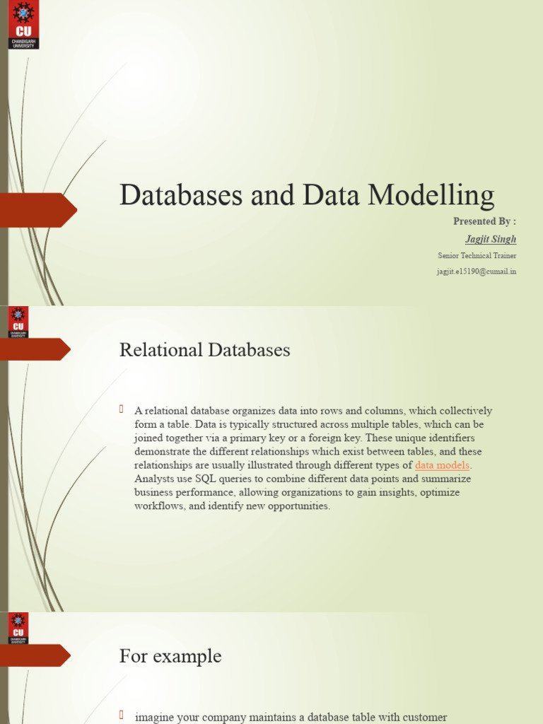 Databases And Data Modelling Pdf Relational Database Databases 3544