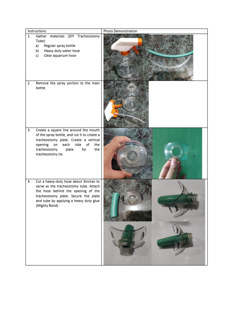 DIY Tracheostomy Tube Mask and Bag Valve Mask | PDF