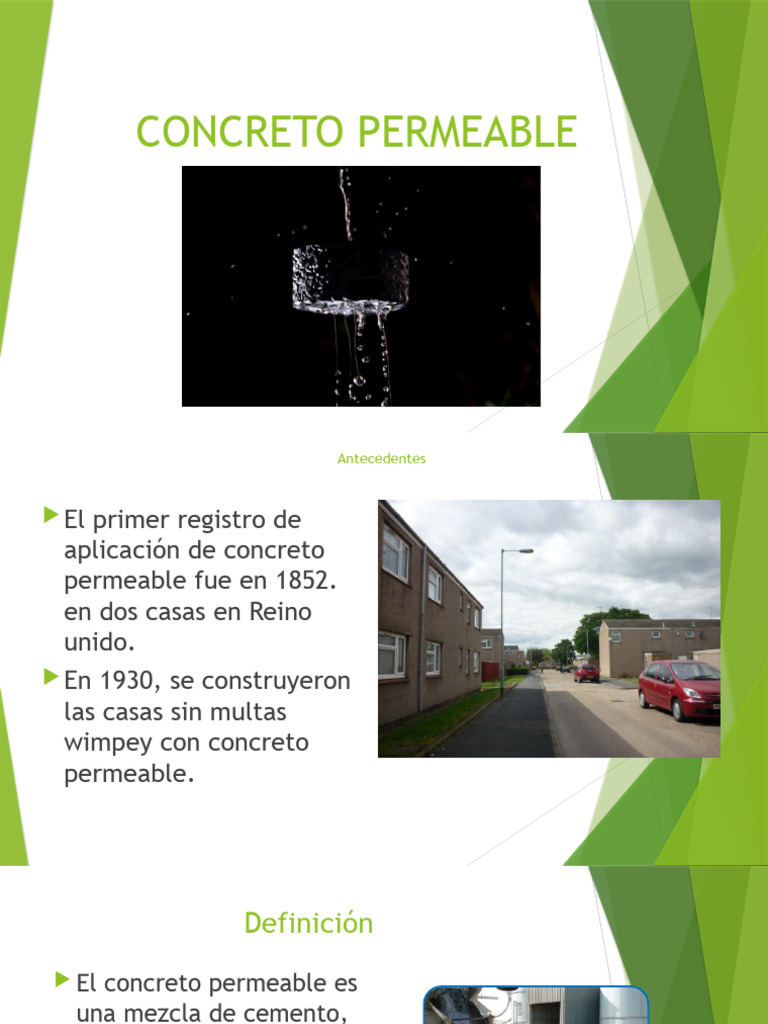Concreto Permeable Presentacion | Descargar gratis PDF | Hormigón ...