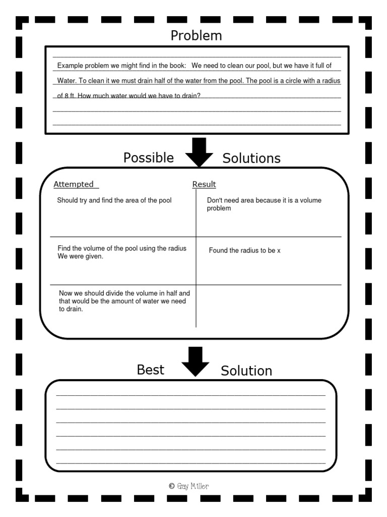 Problem and Solution Graphic Organizer Answer Key | PDF | Area | Geometry