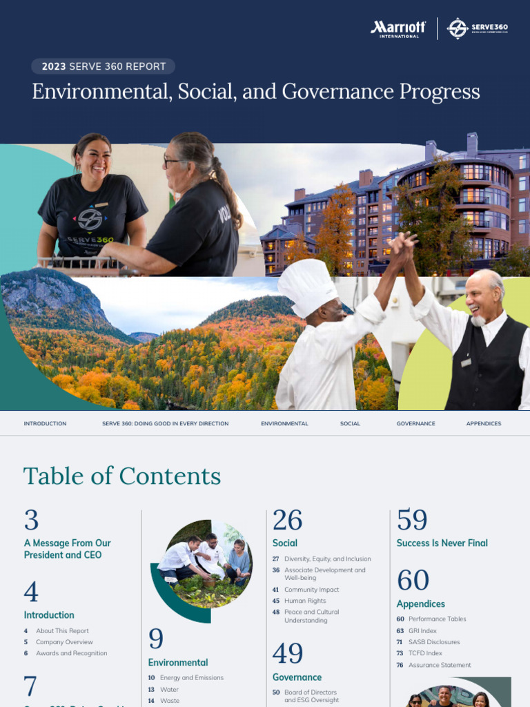 Marriott 2023 Serve 360 ESG Report Accessible | PDF | Climate Change ...
