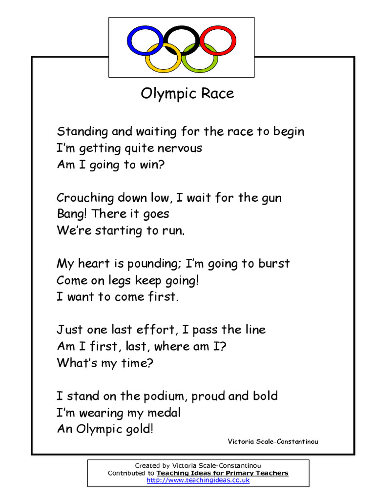 Olympic Poem | PDF