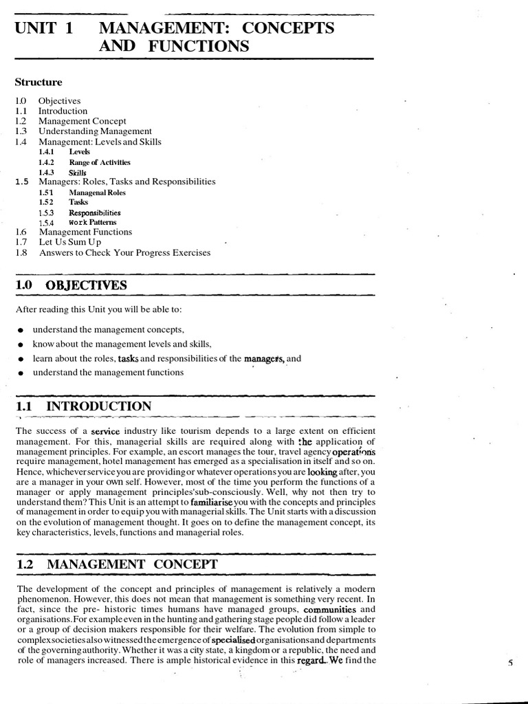Management Concept Process Theories And Approaches Management Roles Pdf 
