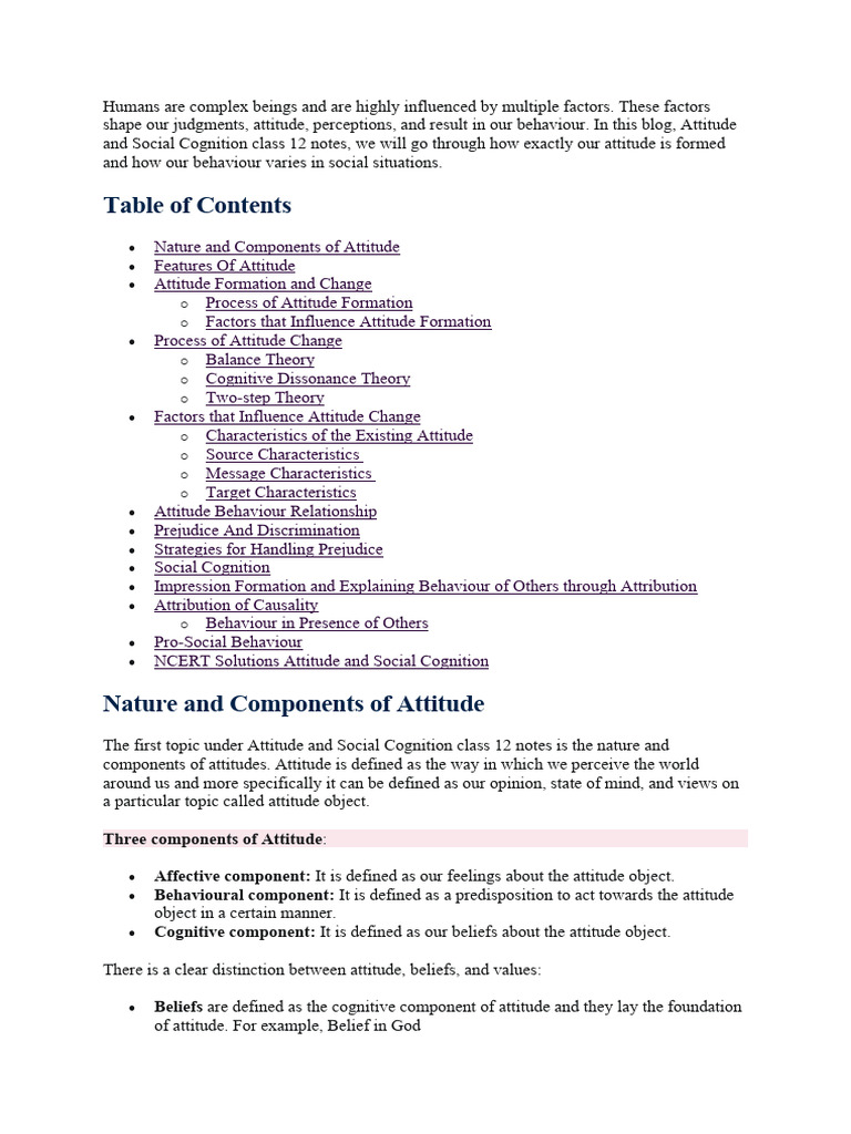 Attitude and Social Cognition | PDF | Attitude (Psychology) | Prejudices