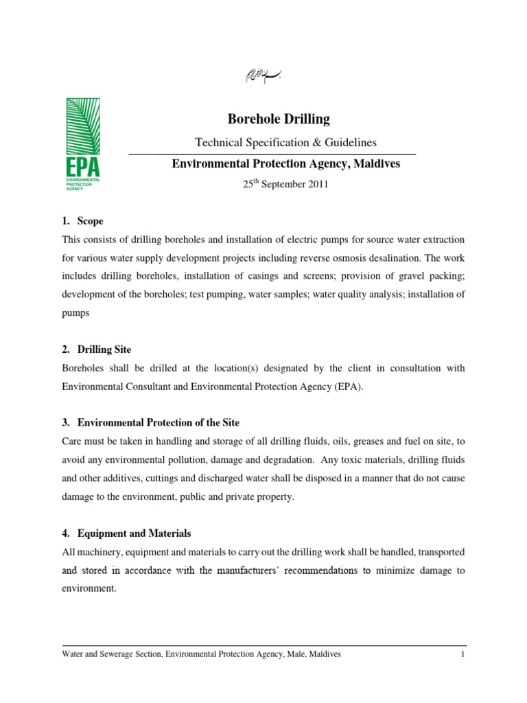 Borehole Guidelines | PDF | Oil Well | Borehole