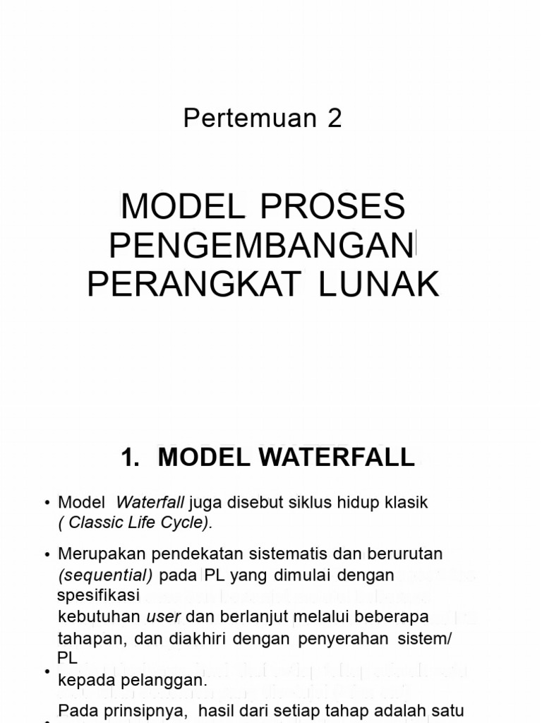 Model Proses Pengembangan PL | PDF