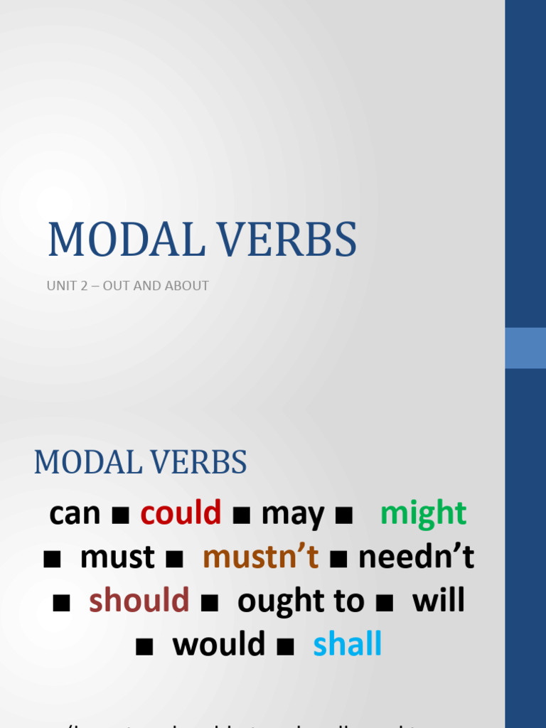 Understanding Modal Verbs in English | PDF | Verb | Languages