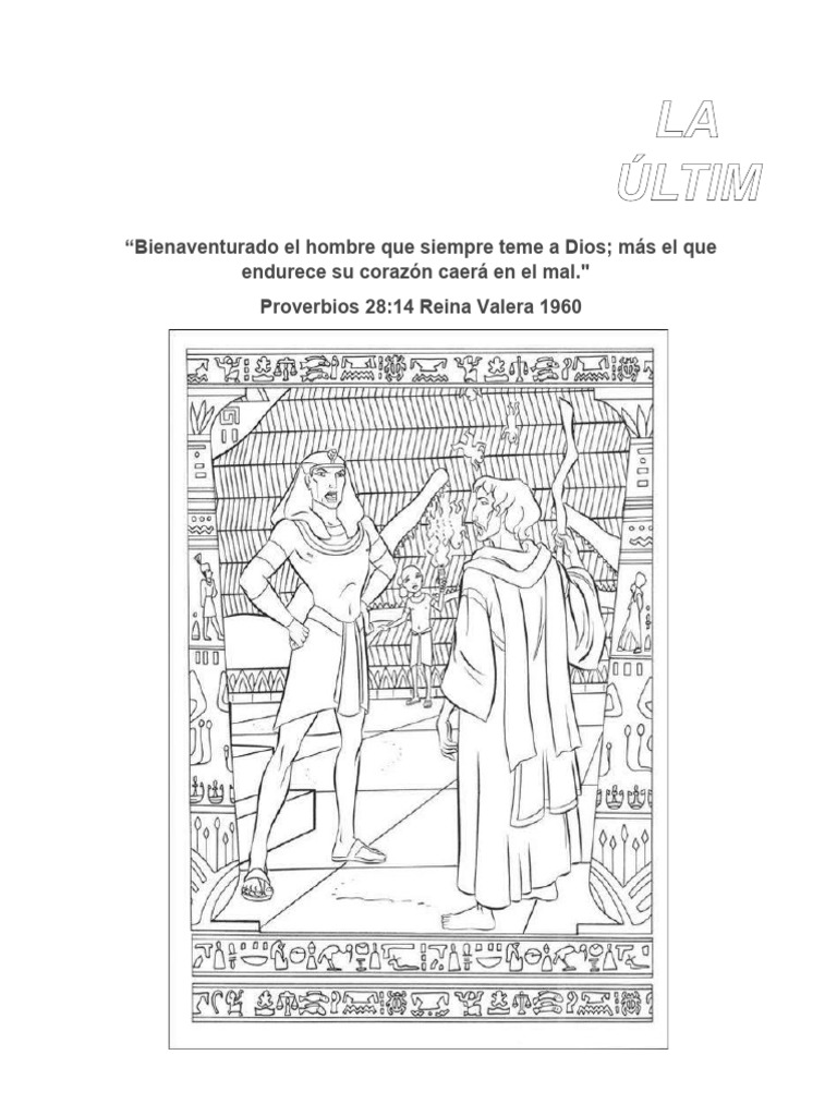 La Vida de Moisés Leccion 3 La Última Oportunidad para Faraón Dibujo | PDF