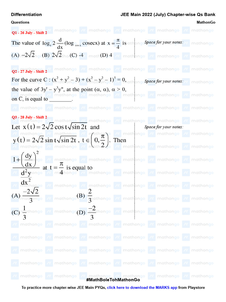 Differentiation | PDF