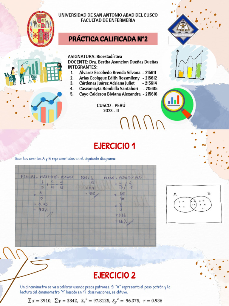 Grupo 1 - Practica Calificada N°2 | PDF | Teoría de la medida | Análisis de los datos