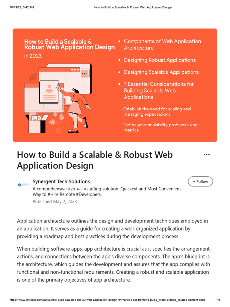 How To Build A Scalable & Robust Web Application Design | PDF | World Wide Web | Internet & Web