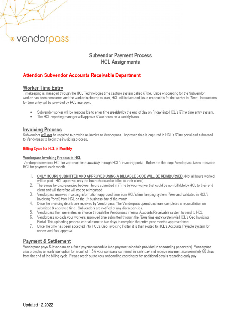 HCL SC Time Entry - Invoicing - Settlement Overview | Download Free PDF ...