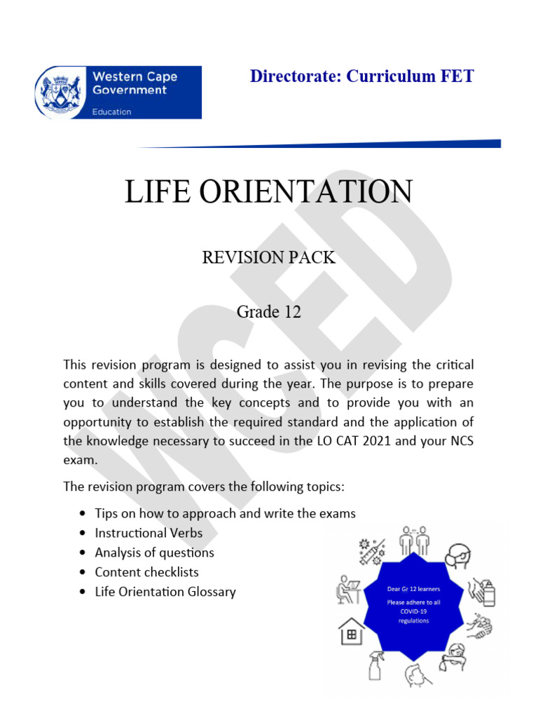 LO GR 12 Revision Pack 2021 | PDF | Physical Fitness | Stress (Biology)