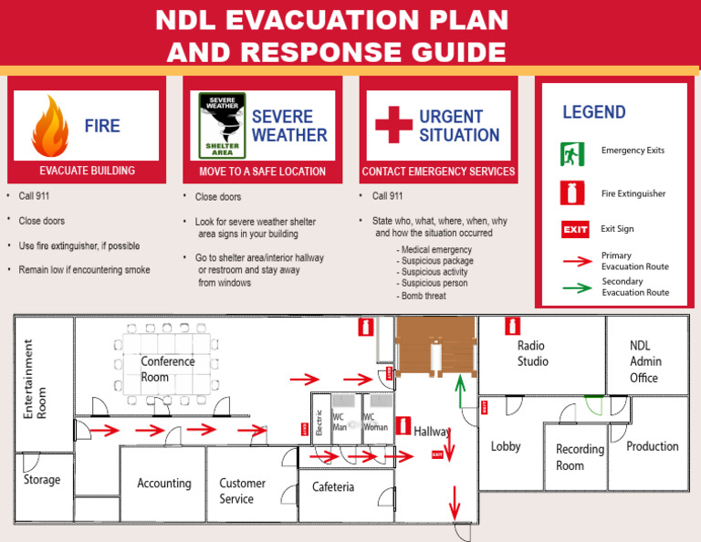 Evacuation Plan NDL | PDF | Emergency Evacuation | Public Safety