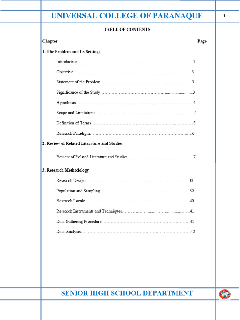Ico Rujelyn Individual PR Chapter 1 | PDF | Tourism | Methodology