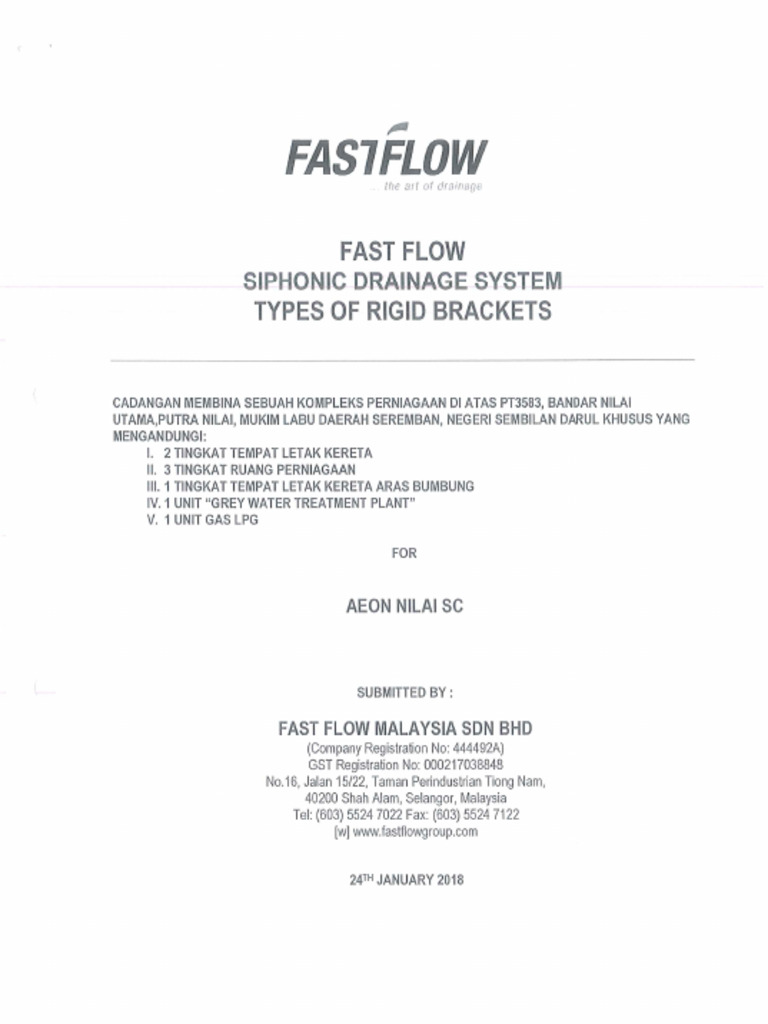 Fast Flow Siphonic Drainage System | PDF