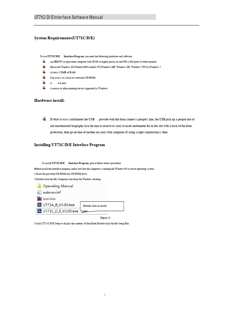 System Requirements (UT71C/D/E) | PDF | Microsoft Windows | Graphical User Interfaces