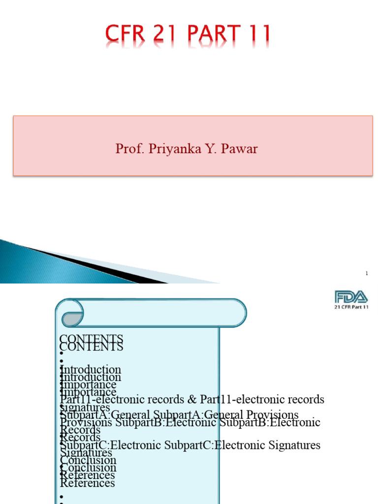 CFR Part 11 | PDF | Code Of Federal Regulations | Identity Document