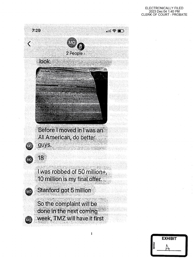 Viewdoc (13) Tuohy Family Claims NFL Star Michael Oher Sent Menacing ...