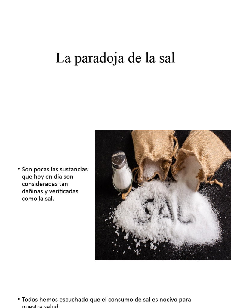 La Paradoja de La Sal | PDF | sal | Sodio
