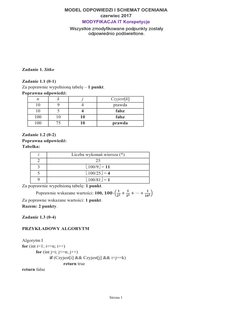 F2023 Informatyka 2017 Czerwiec Matura Rozszerzona Odpowiedzi | PDF